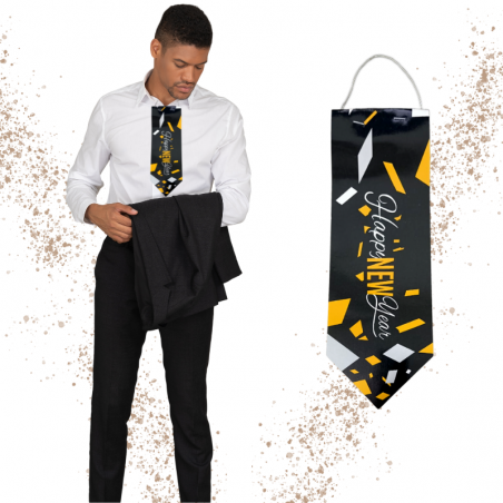 Corbata cartón Happy New Year