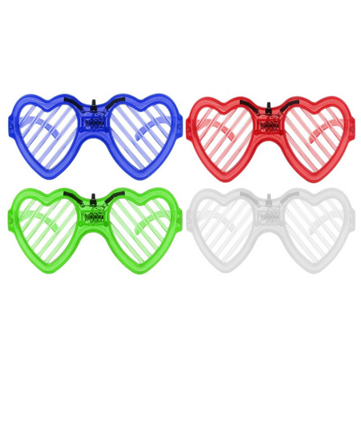 GAFAS CORAZON LED V/COL